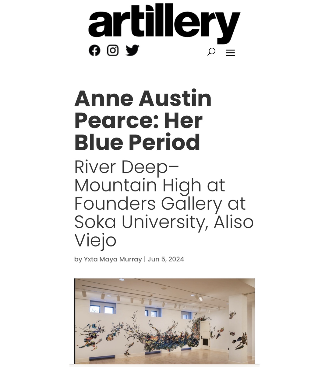 Artillery Magazine chats with Anne Austin Pearce about her exhibition ...